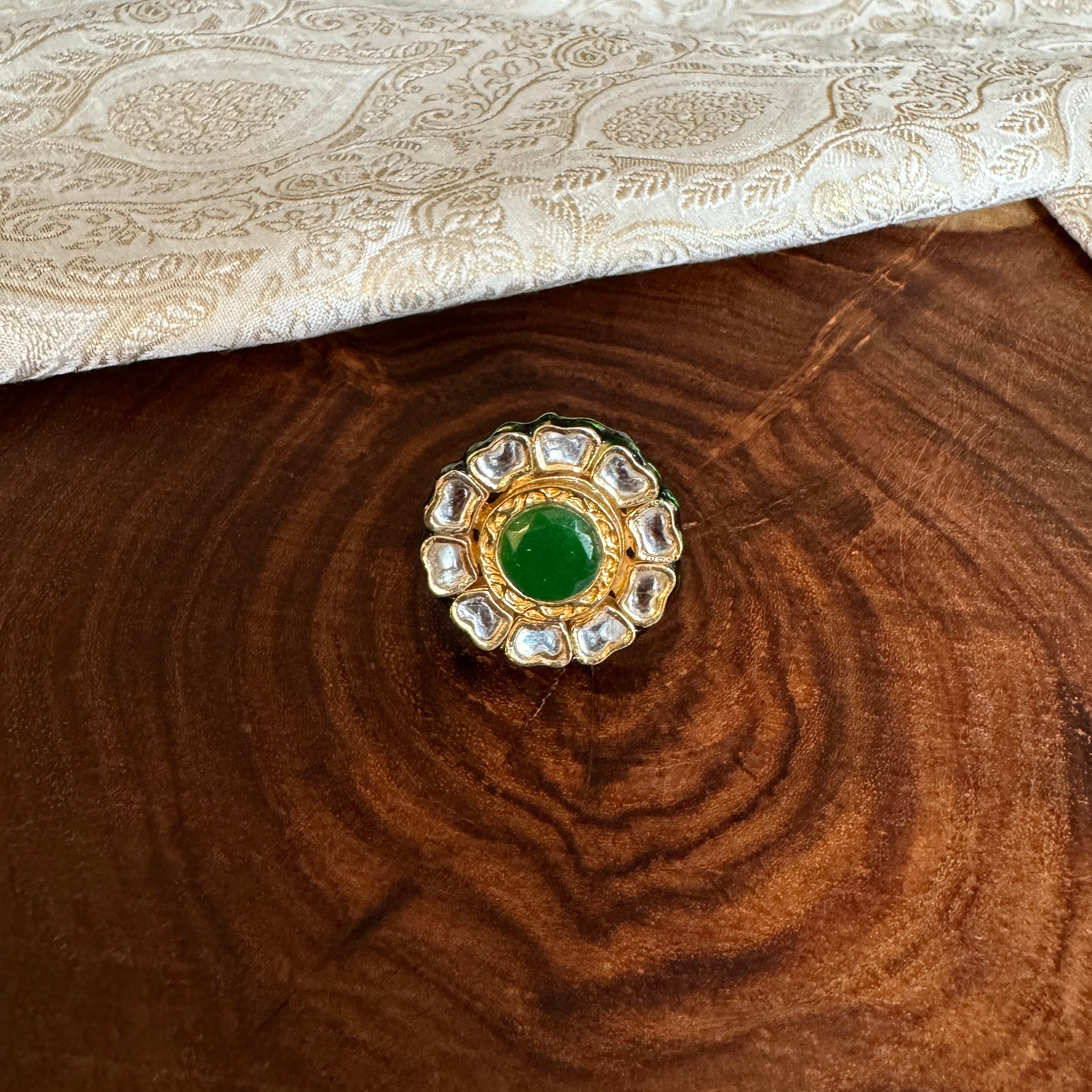 Anvika Polki Ring – Purple Tresor